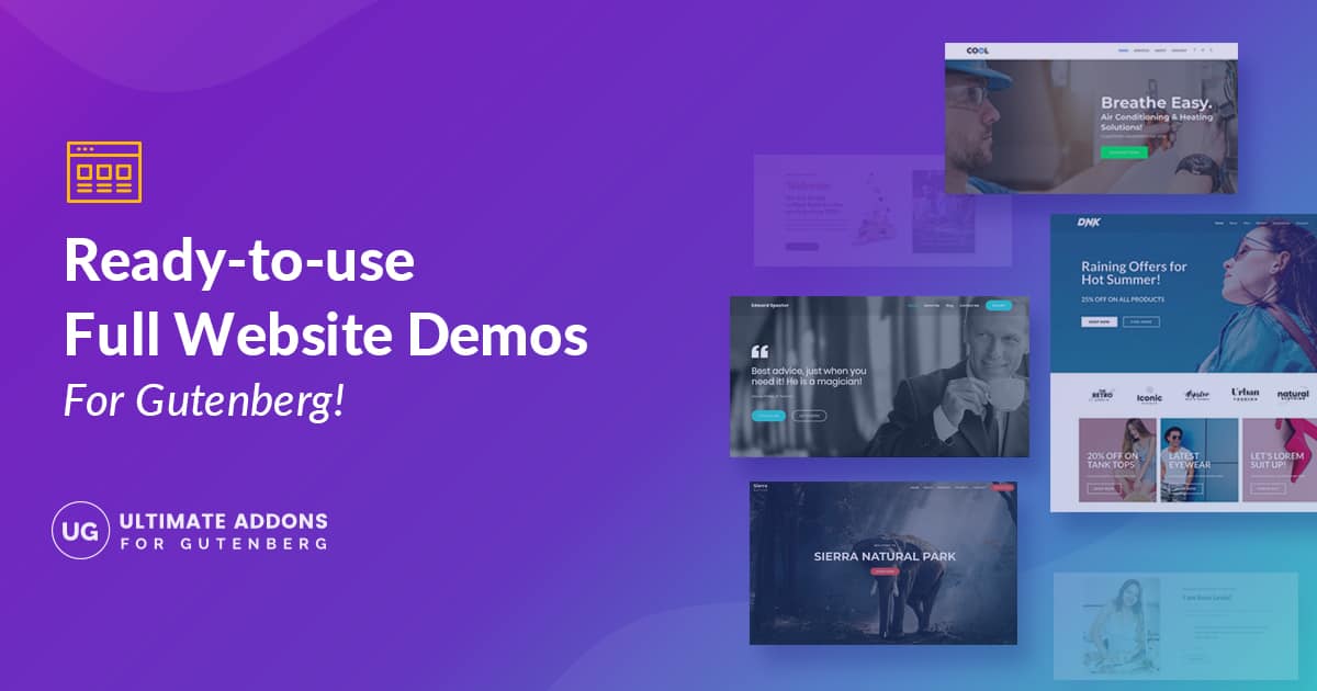 Complete Website Demos For Gutenberg! - Spectra