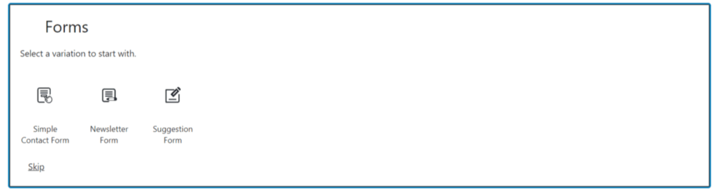 Forms Block - Spectra
