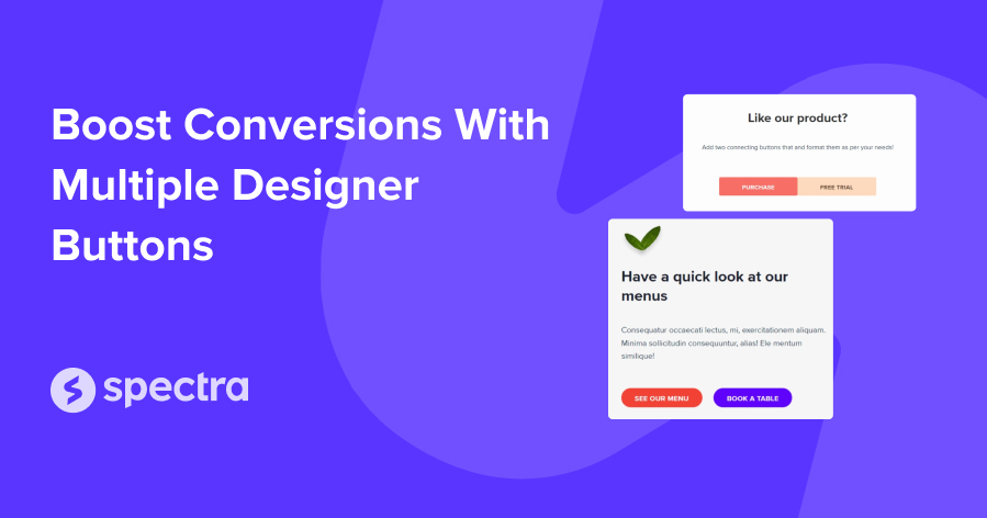 Spectra buttons block – Buttons for more conversions