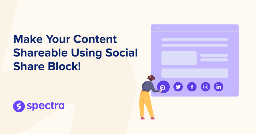 Spectra social share block – Encourage sharing with this block