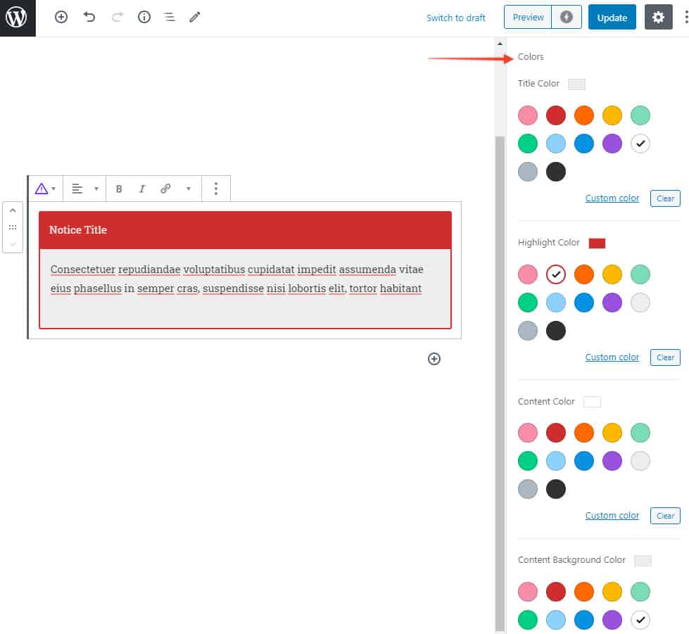 Inline Notice - Spectra