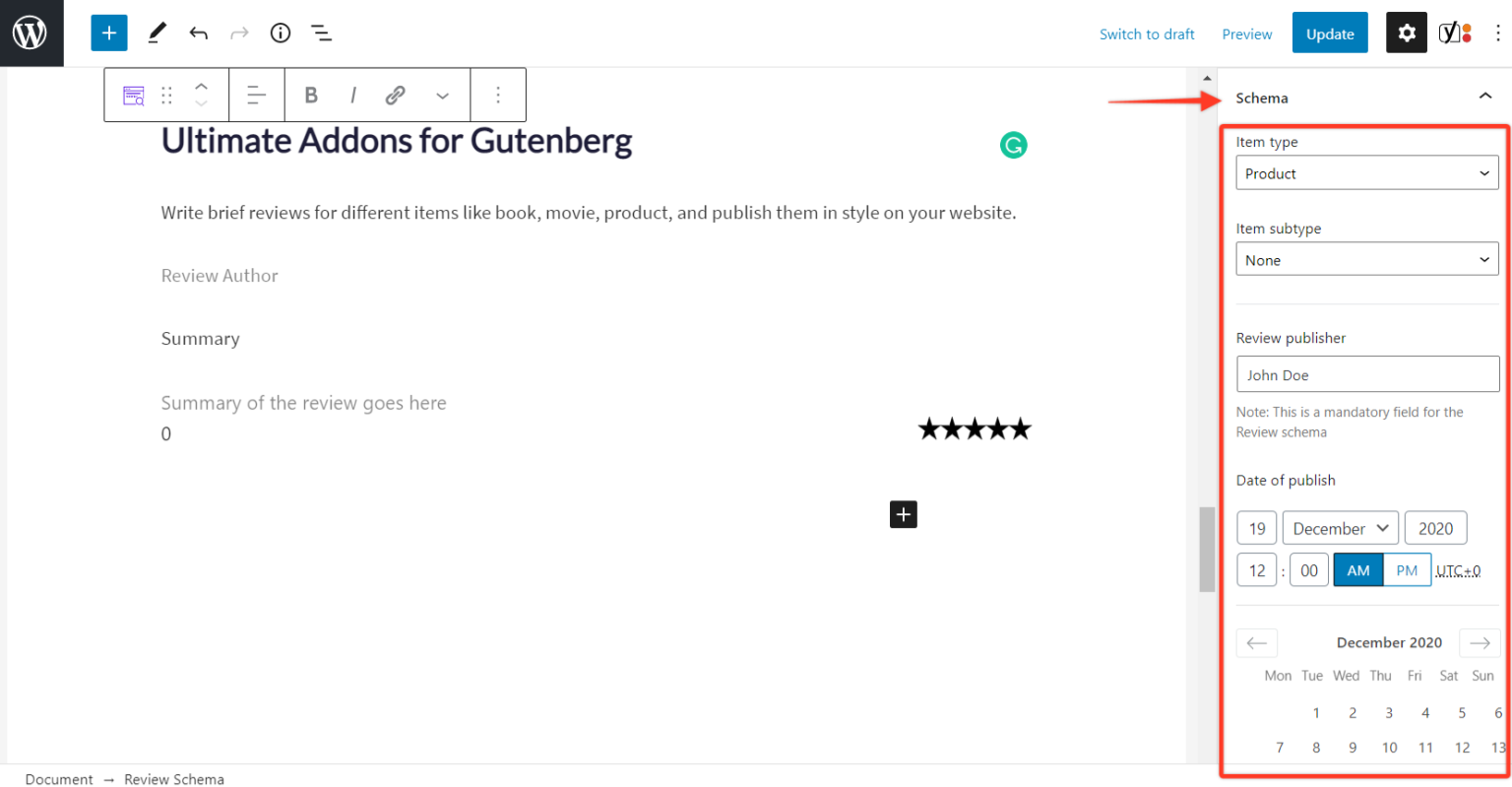 Review Schema - Spectra