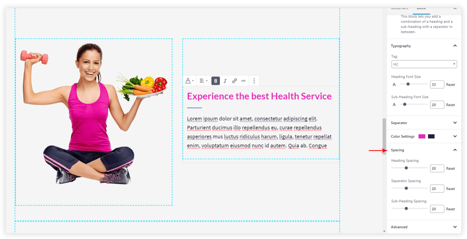 Advanced Heading Spacing