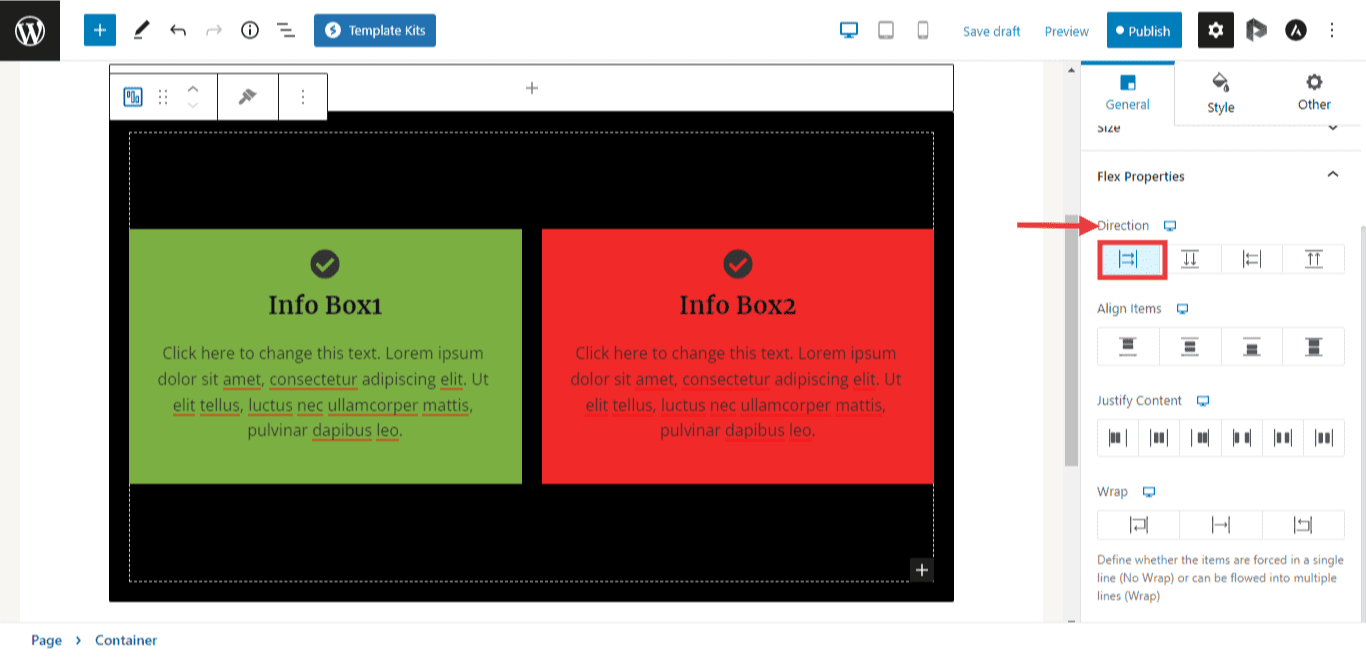 Spectra - Container Flex property - Spectra