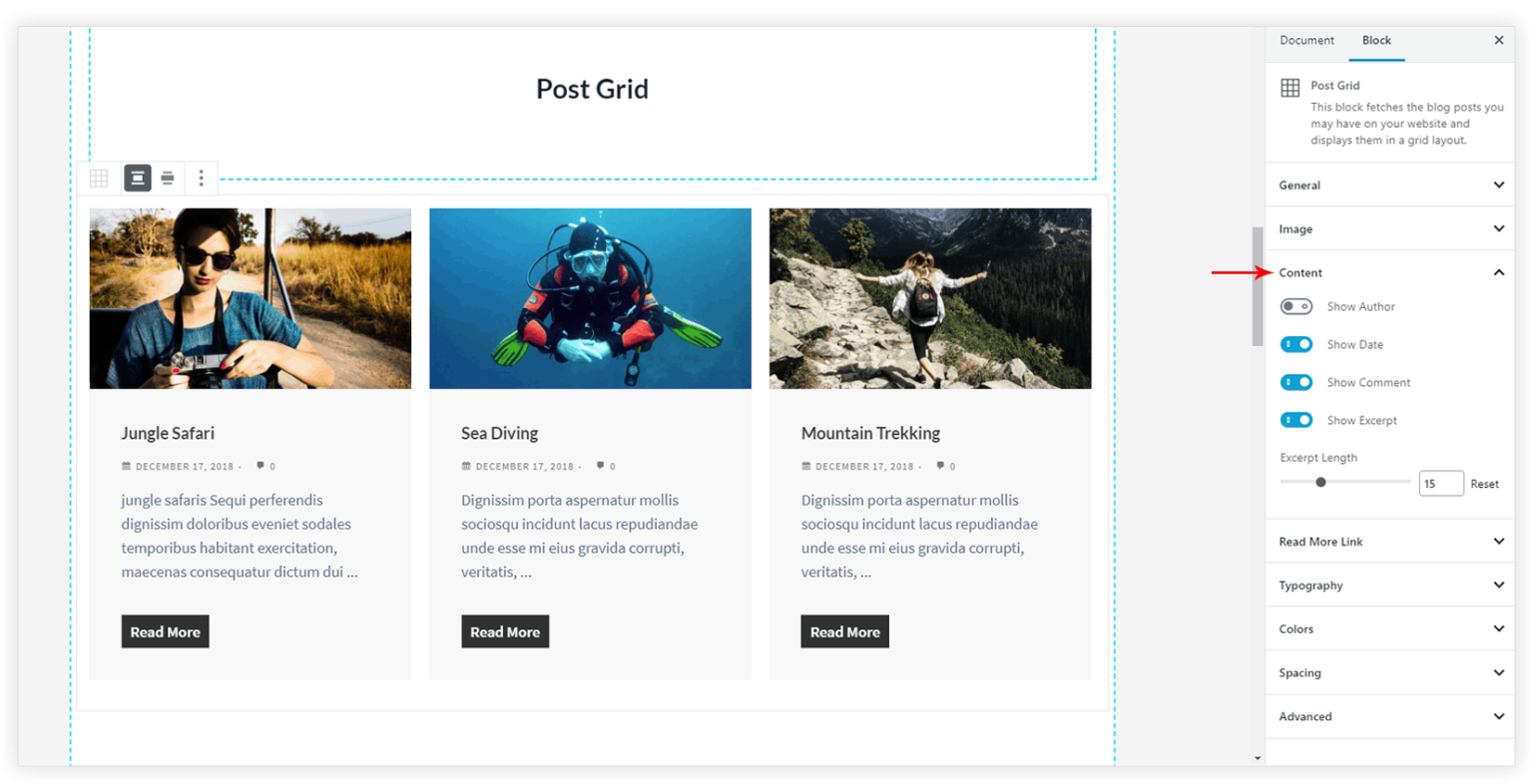 Grid Content Size
