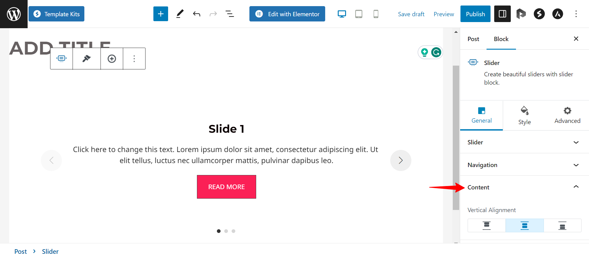 Slider Block - Spectra