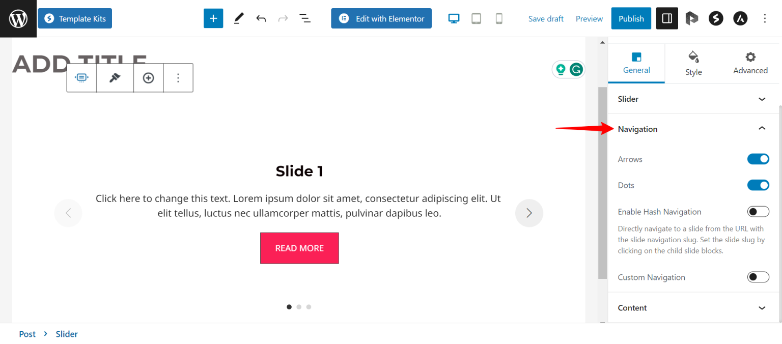 Slider Block - Spectra