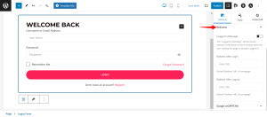 Using Spectra Login Form Block - Spectra