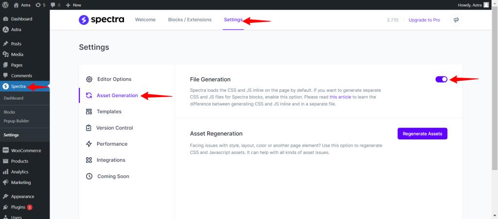 File Generation - Spectra