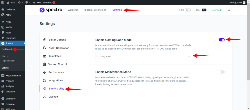 Site Visibility - Spectra
