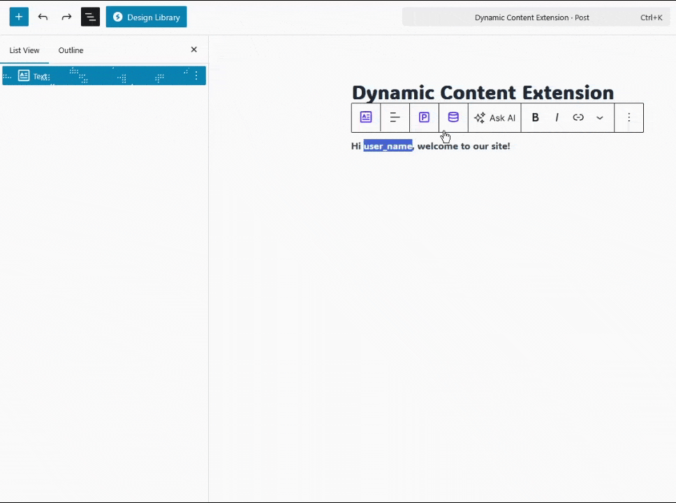 Dynamic Content - Spectra