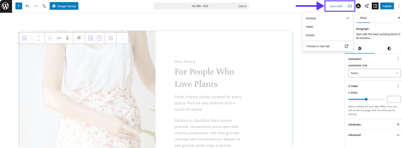 Preview Options in Spectra (Desktop, Tablet & Mobile) - Spectra